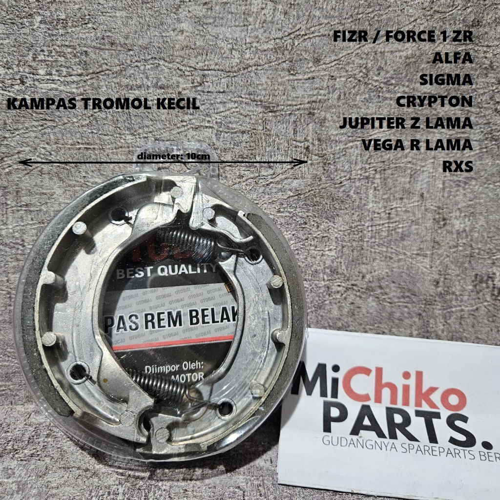Jual Kampas Rem Belakang Tromol Fizr F1zr Force 1 ZR Alfa Sigma Crypton Jupiter Z Lama Burhan ...
