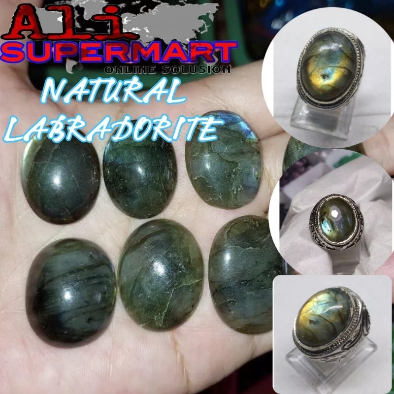 Jual Labrador batu akik cincin natural Labradorite | Shopee Indonesia