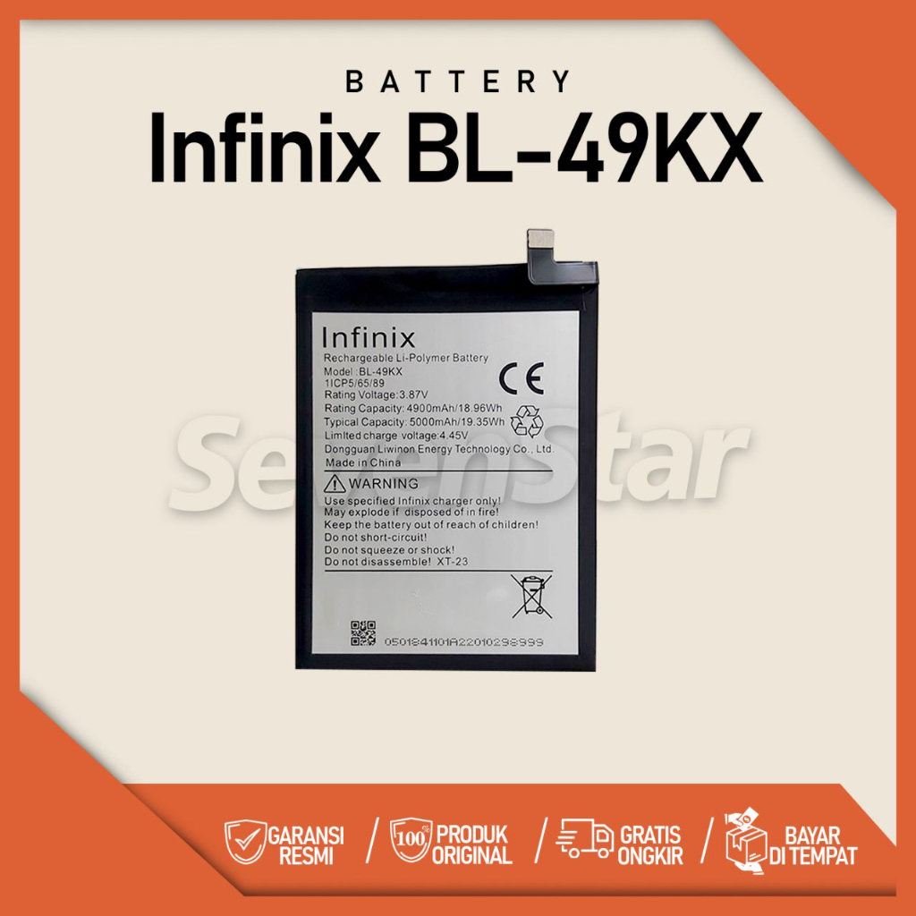 Jual Battery Infinix BL-49KX Note 11 NFC X663B Note 12 X670 INFINIX ...