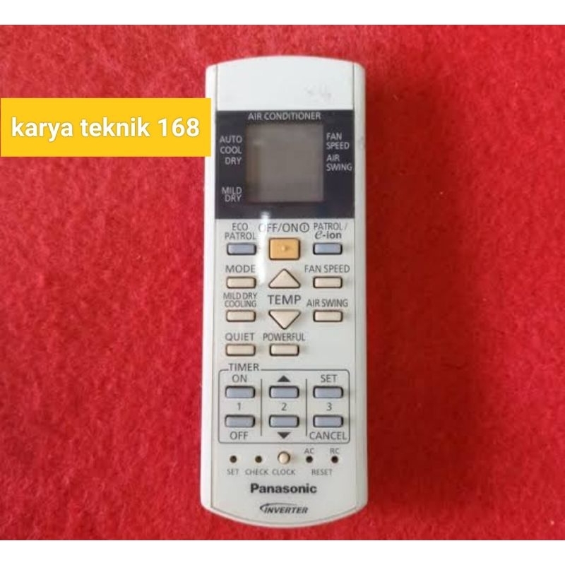 Jual REMOTE AC PANASONIC INVERTER ORIGINAL 100% / ASLI COPOTAN BAWAAN ...