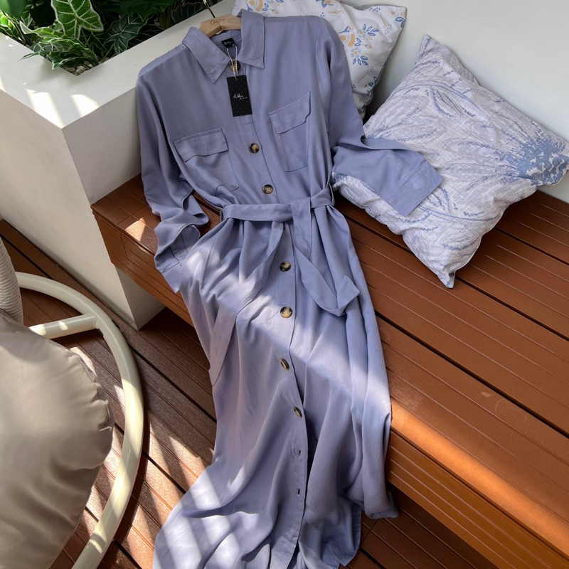 Jual Cassie Dress - Corn Blue (7) | Shopee Indonesia