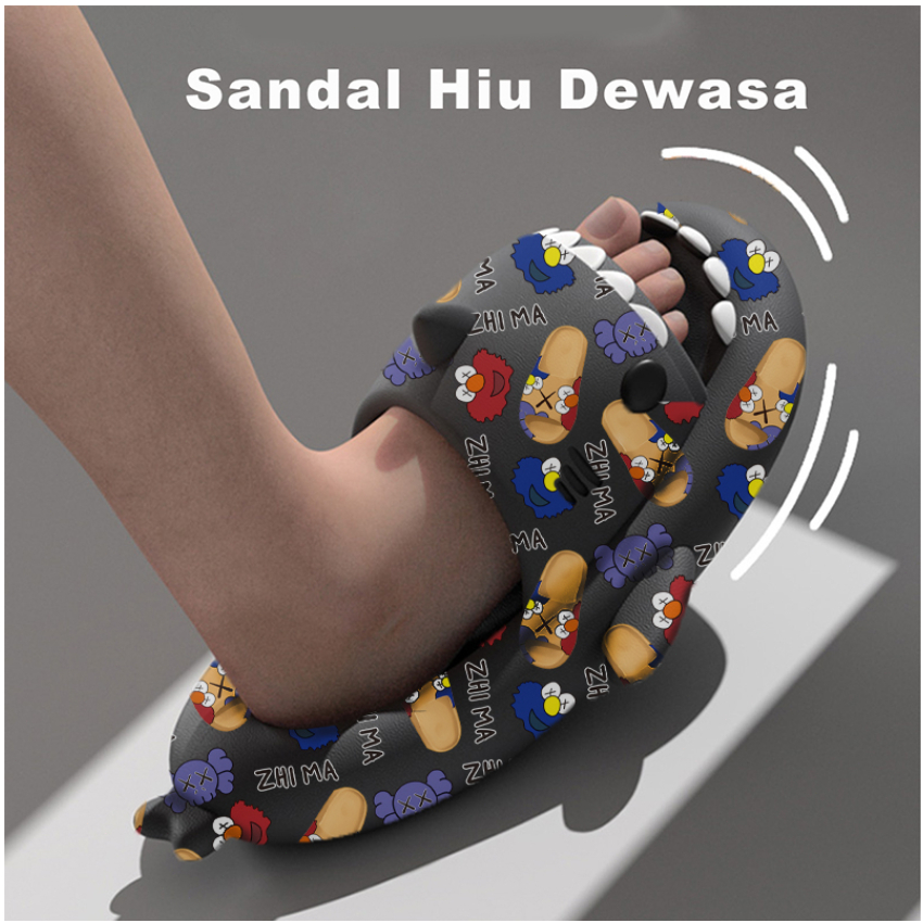 Jual 2023 FASHION-Sandal Hiu Sendal Shark Dewasa Sesame Street Sandal ...
