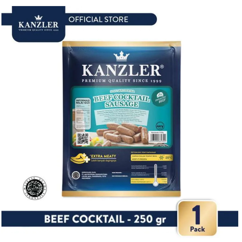 Jual Kanzler Beef Cocktail 250gr Sosis Sapi Sausage | Shopee Indonesia