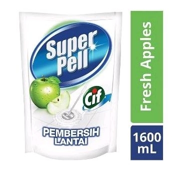 Jual Super Pel Pembersih Lantai Hijau Pouch 1600 ml | Shopee Indonesia