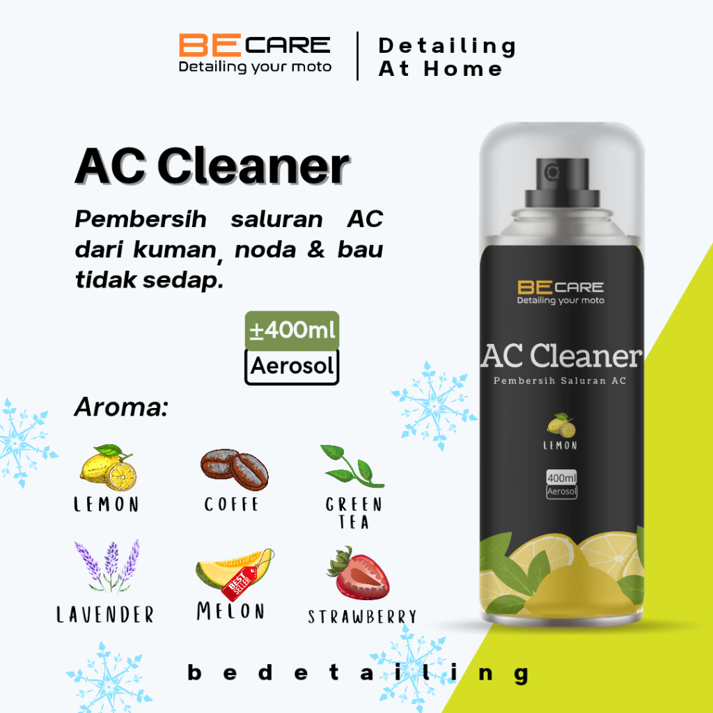 Jual AC CLEANER - Pembersih AC Mobil - BeCare Detailing - AC Refresher ...