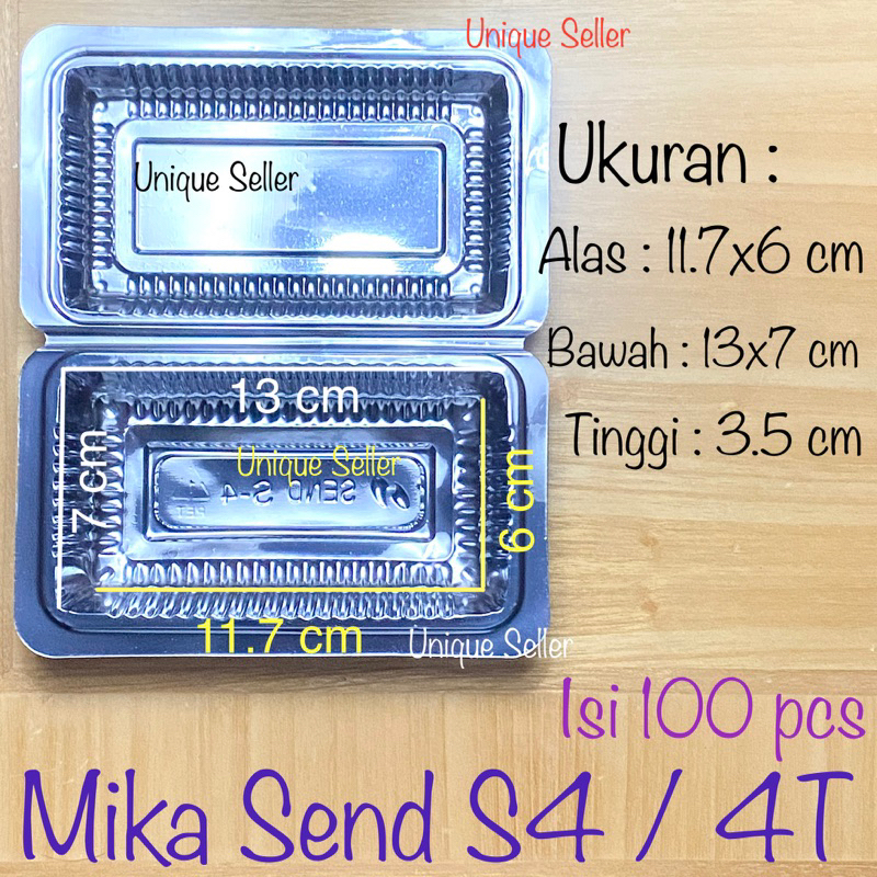 Jual (Isi100) Mika Send 4T S4 S-4 / Mika Makanan Nasi Kue 4T / Mika Kue ...