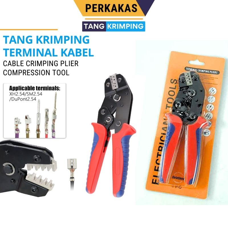 Jual Tang Crimper Ergonomis Konektor Kabel Terminal Listrik Crimping ...
