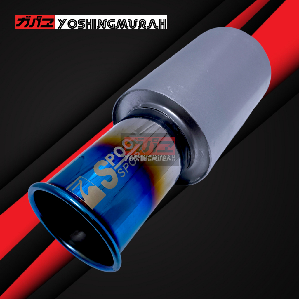 Jual Knalpot Mobil Spoon Bass Biru Outlet 3inc Variasi Linting Ujung ...