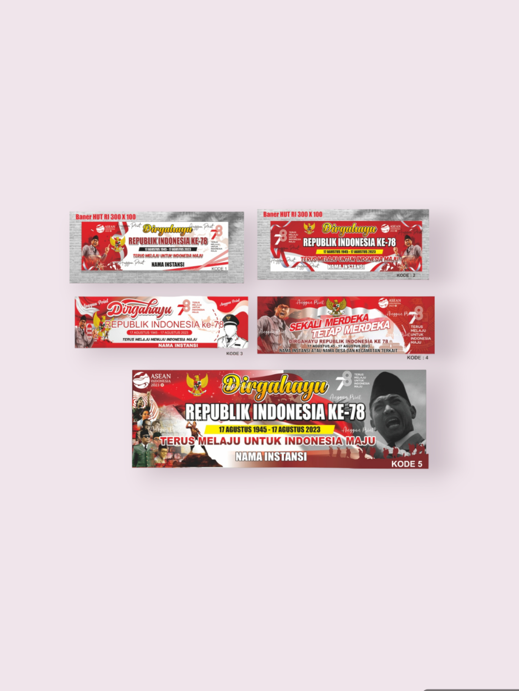 Jual PROMO HUT RI Cetak MMT Banner Spanduk Backdrop HUT RI ke 78Spanduk ...
