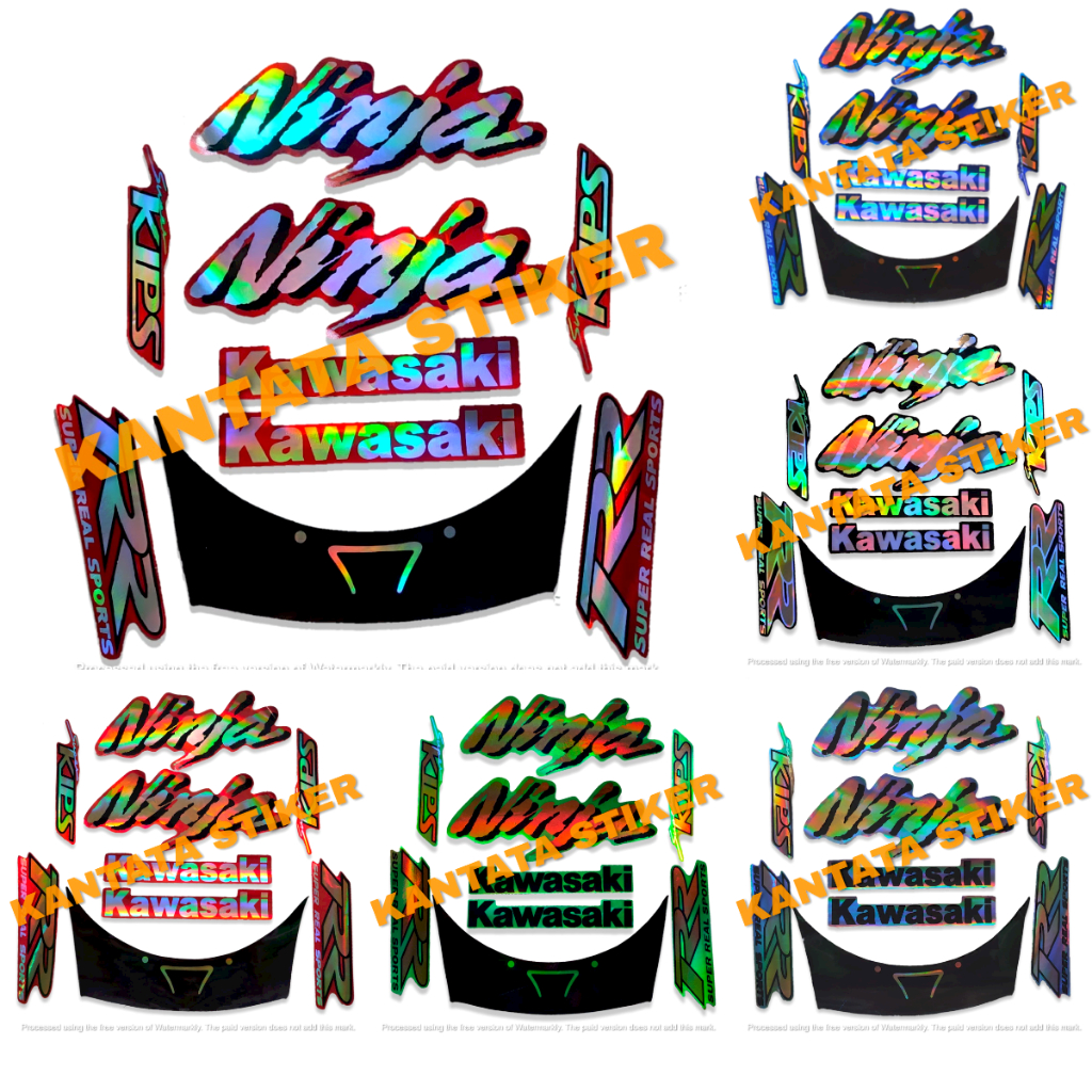 Jual STIKER STRIPING LIS LES BODY MOTOR KAWASAKI NINJA RR 2008 OLD ...
