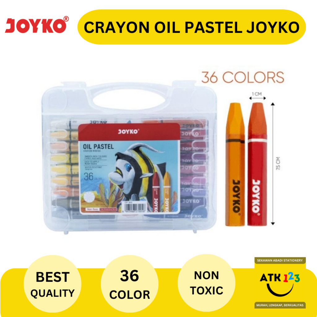 Jual Crayon Oil Pastel Krayon Minyak TiTi Joyko 36 Warna | Shopee Indonesia