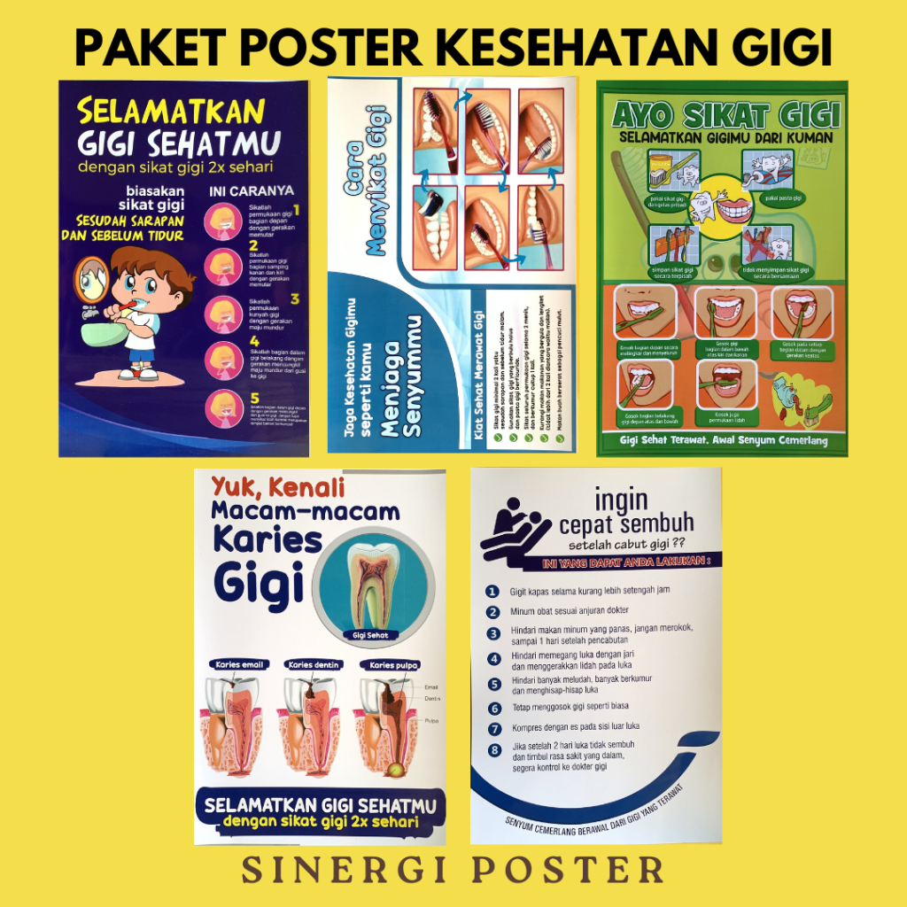 Jual Paket Poster Kesehatan Gigi | Paket Poster KESGILUT | Poster ...