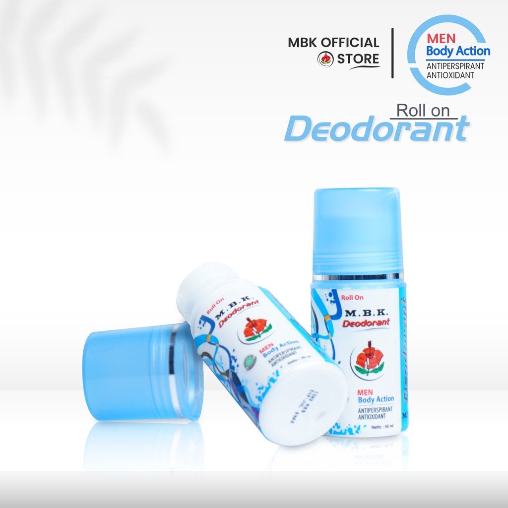 Jual MBK Deodorant Roll On Pria & Wanita 40 ml - Penghilang Bau Badan/Keringat | M.B.K | Shopee ...