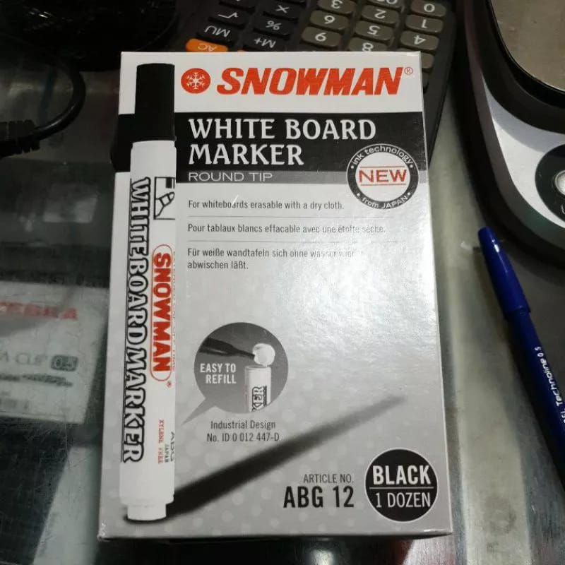 Jual Spidol Snowman WhiteBoard ABG12 ECER | Shopee Indonesia