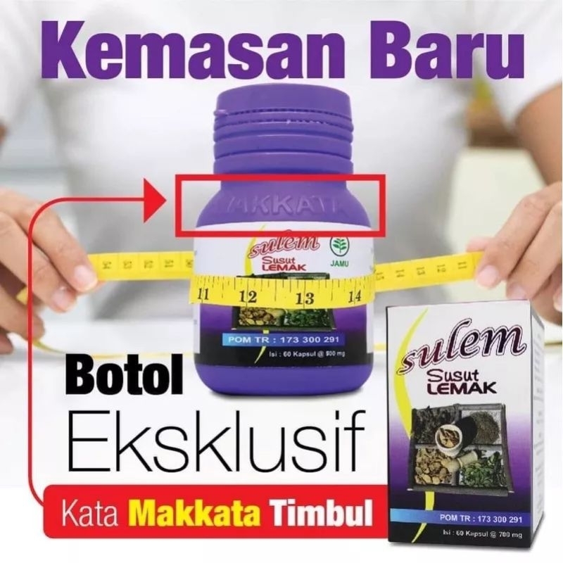 Jual SUSUT LEMAK SULEM 60 KAPSUL - SULEM HERBAL DIET PELANGSING 60 ...