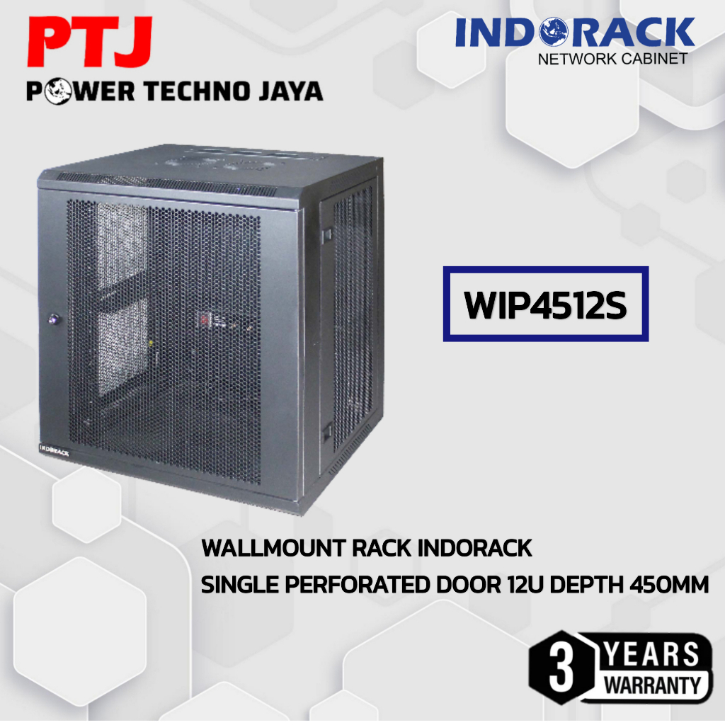 Jual WIP4512S Rak Server INDORACK Wallmount Rack WIP4512S Single ...