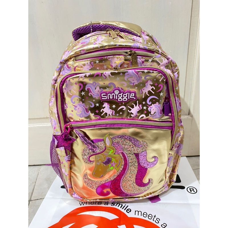 Jual Smiggle Unicorn Gold Classic Backpack Tas Smiggle SD | Shopee ...