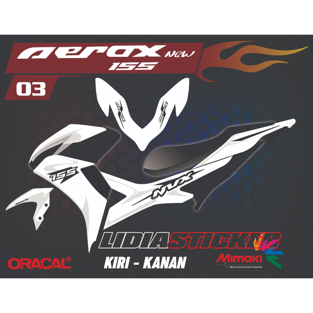 Jual STIKER STRIPING AEROX NVX SERIES 03 CUTTING STICKER AKSESORIS ...
