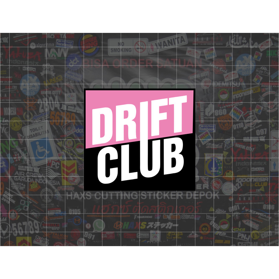 Jual Cutting Sticker Driftclub Ukuran 6 Cm Untuk Motor Mobil | Shopee ...