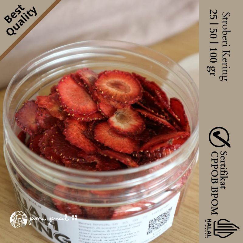 Jual Stroberi Iris Kering - Dried Strawberry | Shopee Indonesia