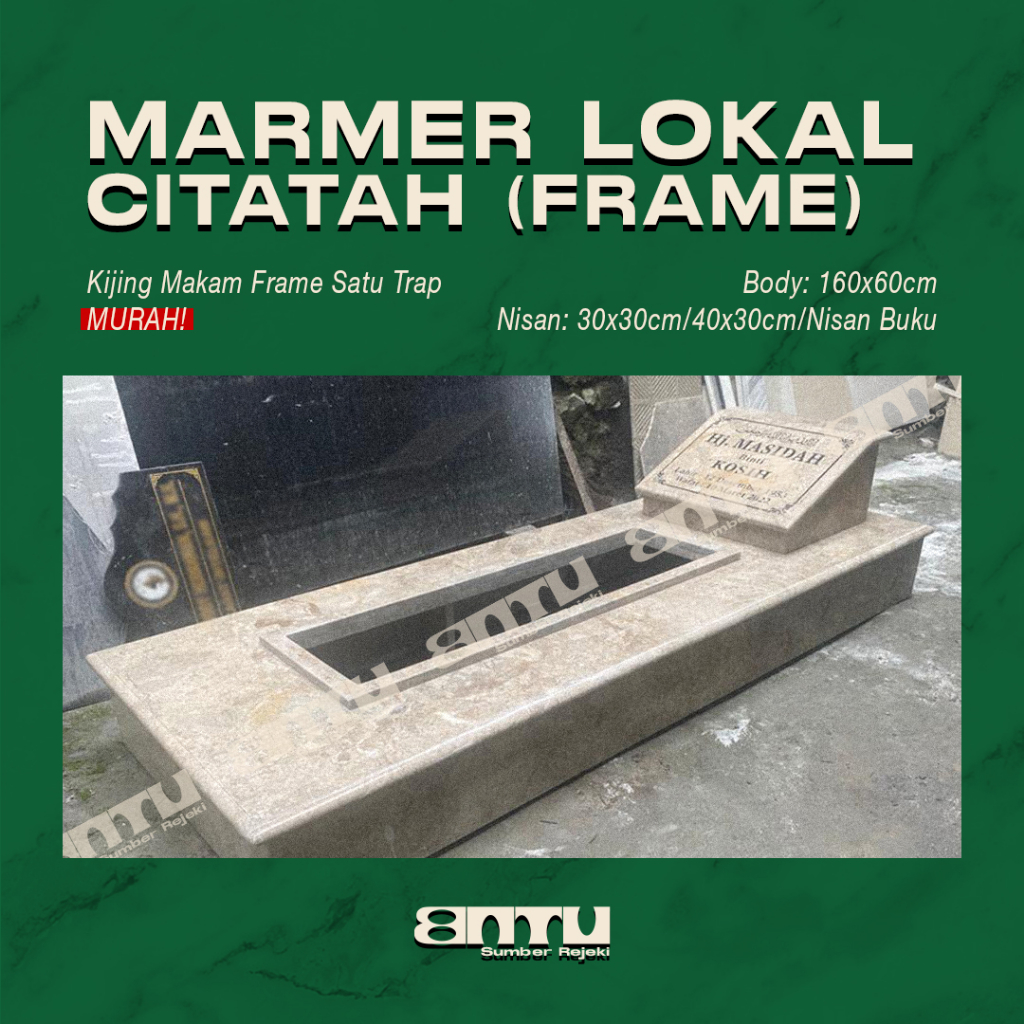 Jual Kijing Makam Frame Marmer Alam Lokal (1 Trap) | Shopee Indonesia