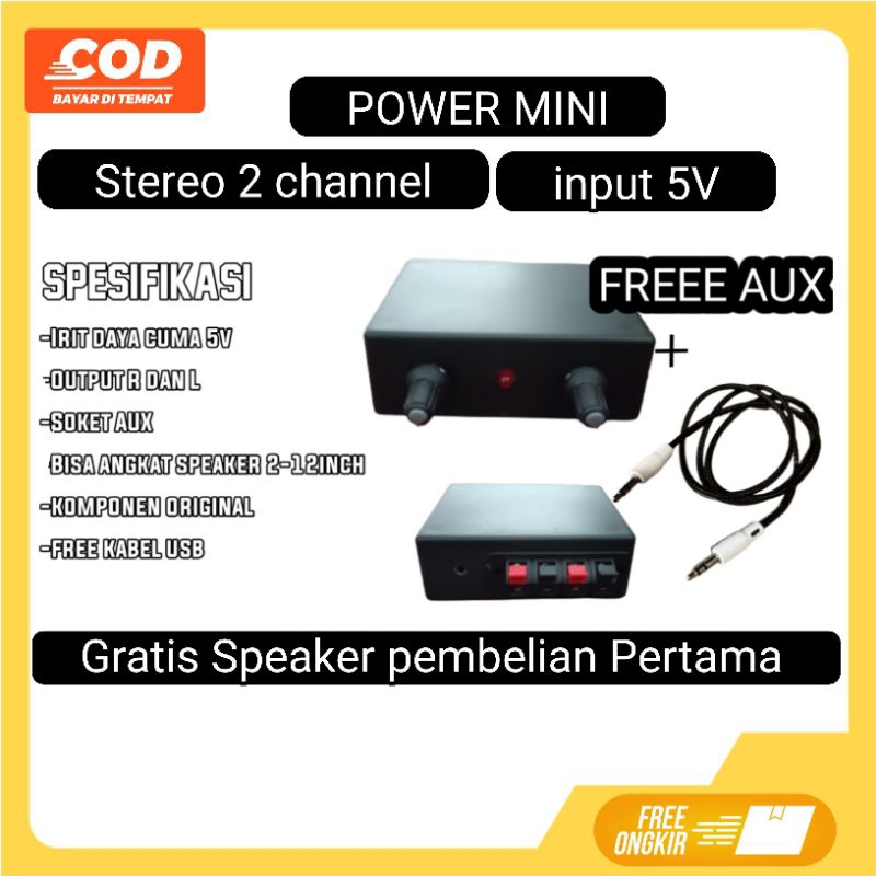 Jual AMPLIFIER MINI 5V MINIATUR POWER AMPLII SOKET RCA | Shopee Indonesia