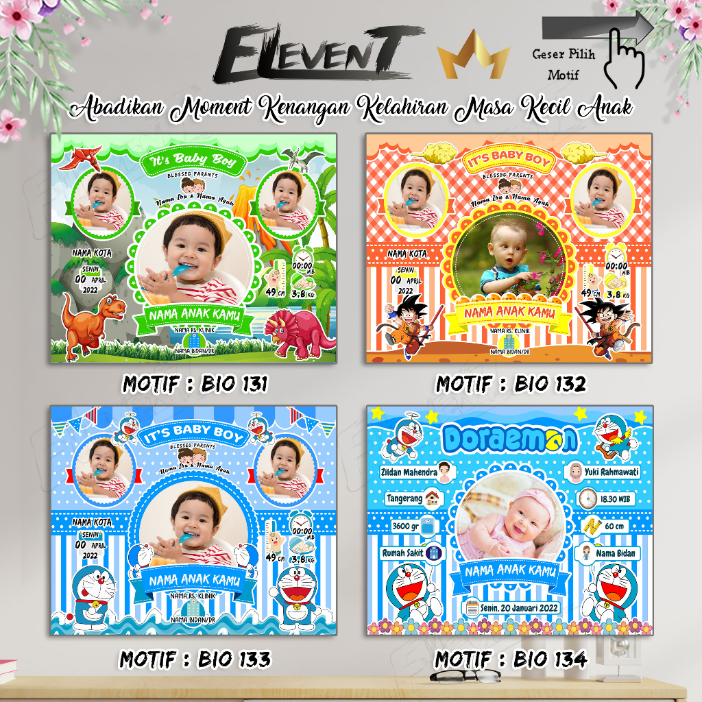 Jual Bikin Biodata Bayi Kayu 30x40cm Foto Gantung Hiasan Dinding ...