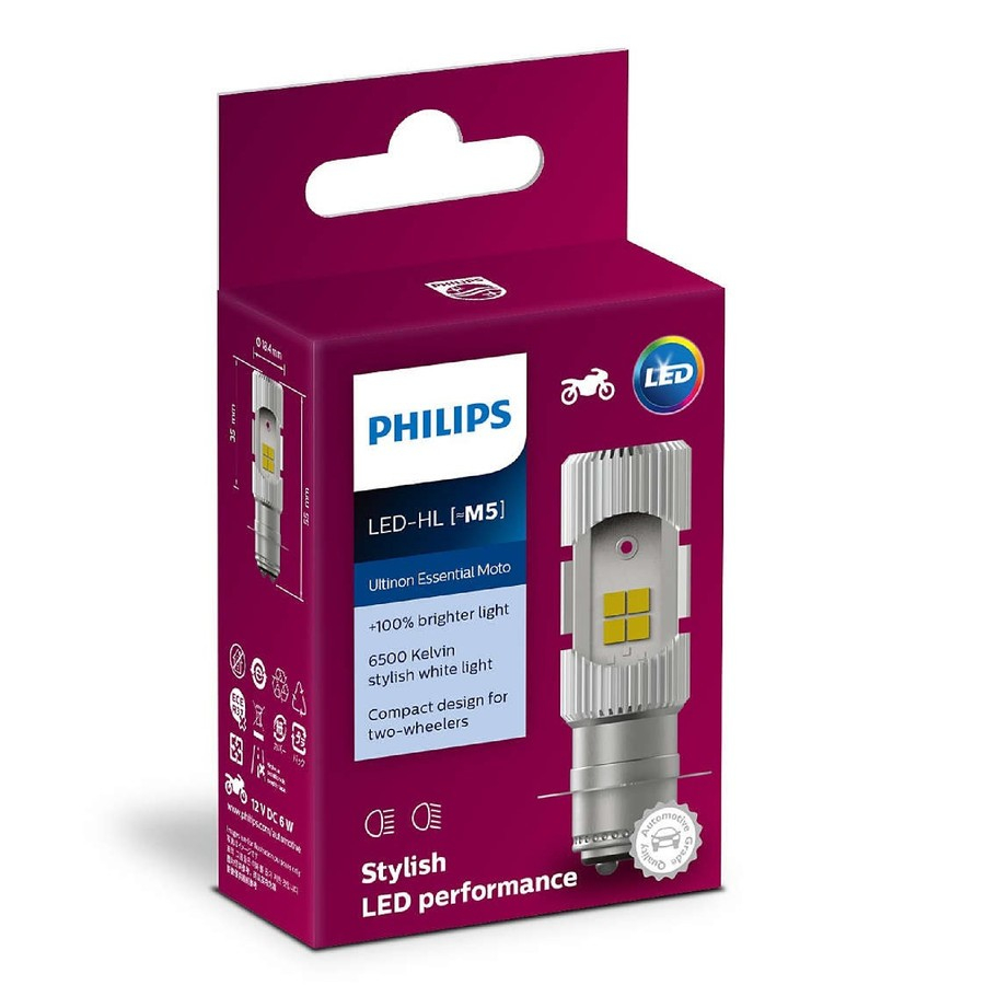 Jual LAMPU DEPAN MOTOR LED PHILIPS M5 ORIGINAL | Shopee Indonesia