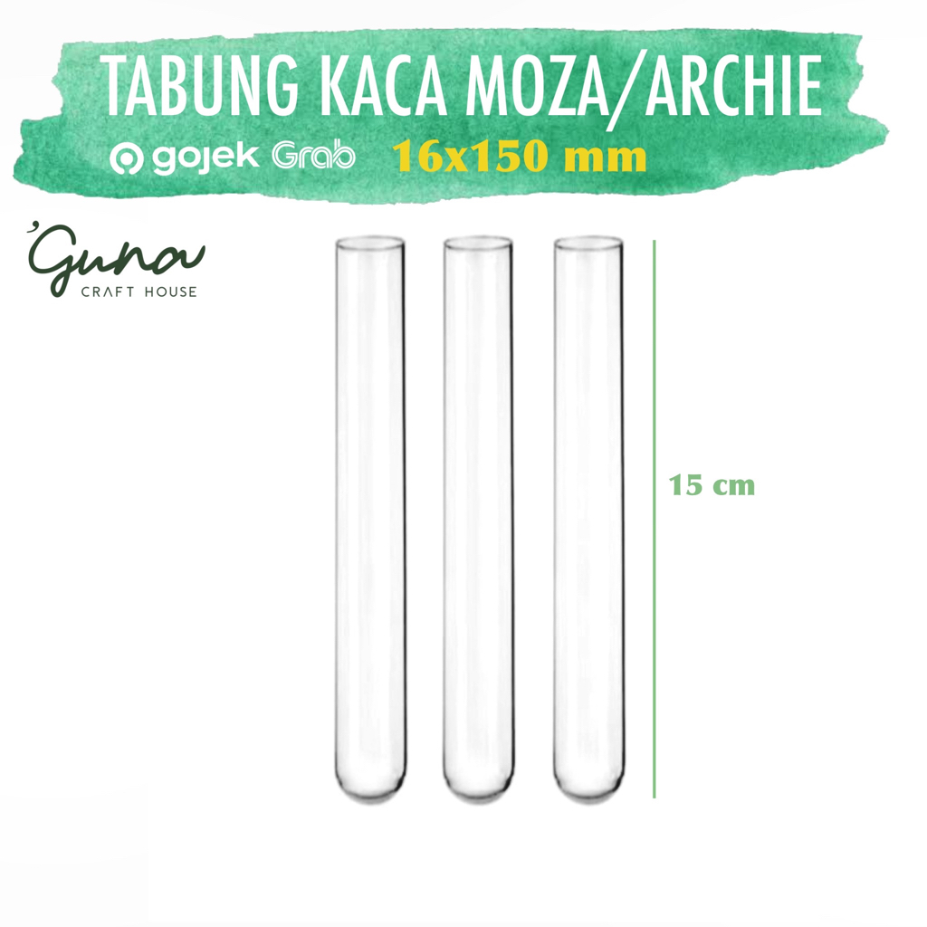 Jual Tabung Kaca 16x150 mm untuk Vas Hidroponik Archie Moza - Test Tube ...