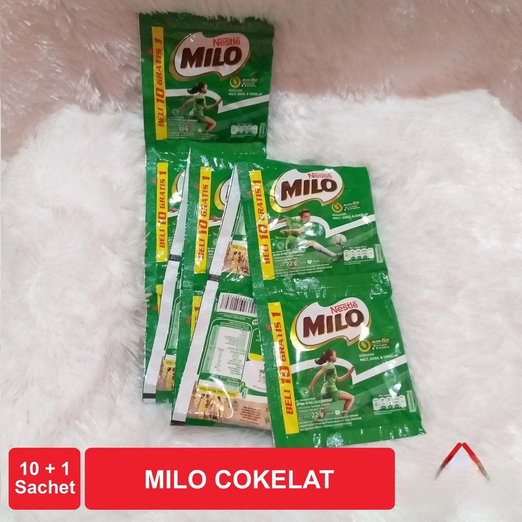 Jual MILO Activ-Go Sachet 22gr - 1 Renceng (10 Sachet Free 1 Sachet ...