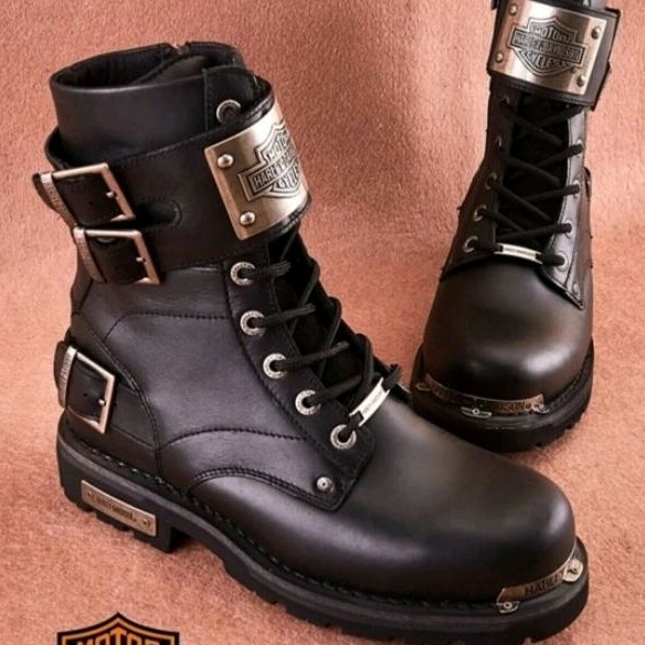 Jual Boots motor pria harley davidson ricketson original | Shopee Indonesia