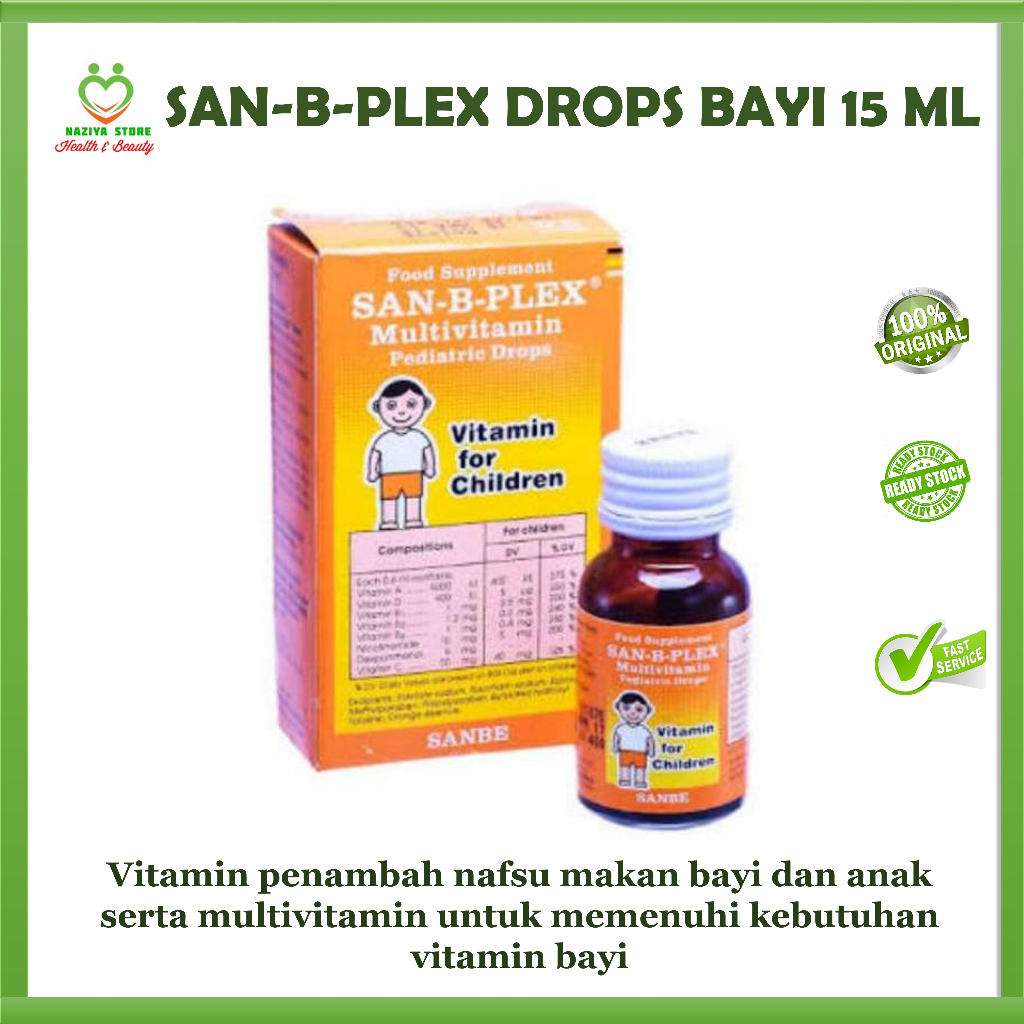 Jual SAN BE PLEK Multivitamin DROP 15 ML Vitamin penambah Nafsu Makan ...