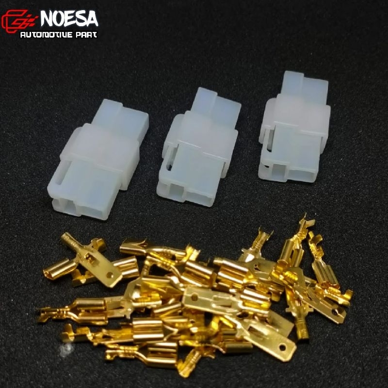 Jual soket socket male female 2pin/3pin/4pin/6pin/8pin besar +skun ...