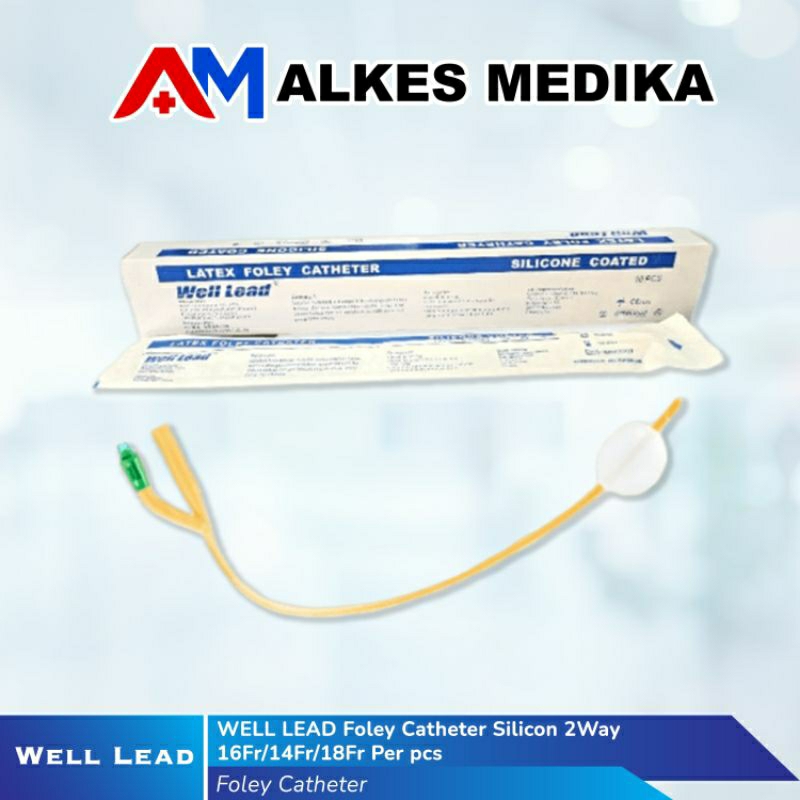 Jual WELL LEAD Foley Catheter Latex 2way ukuran : 16Fr/14Fr/18Fr pcs ...
