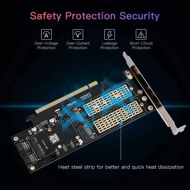 Jual Adapter / Converter Konverter SSD Msata M2 / M.2 Sata Nvme to PCIe ...