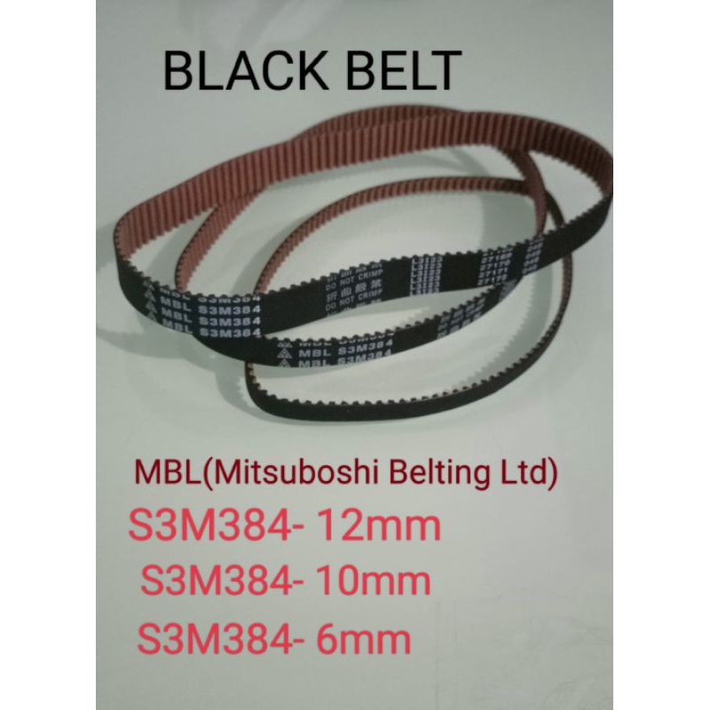 Jual Timing belt S 3M 384 lebar 6,5mm,10mm,12mm V-Belt scooter listrik,mesin jahit brother,mesin ...