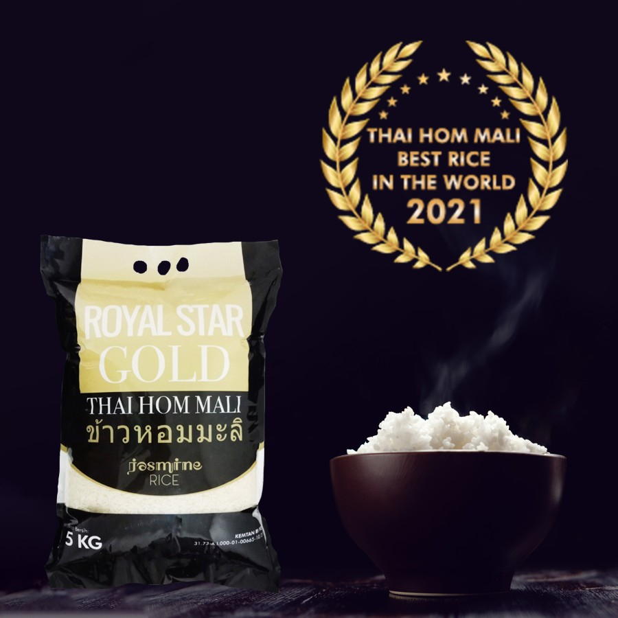 Jual Beras Jasmine Royal Star Gold Thai Hom Mali 5 kg | Shopee Indonesia