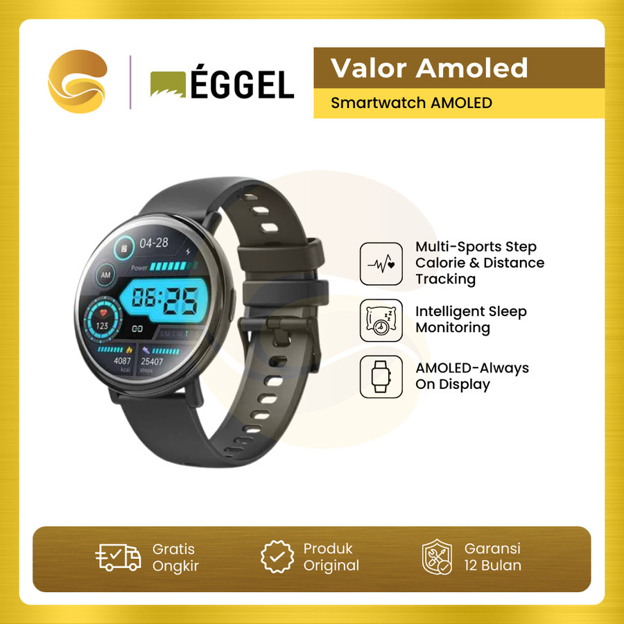 Jual EGGEL Valor Amoled SmartWatch / Smart Watch / Band | Shopee Indonesia