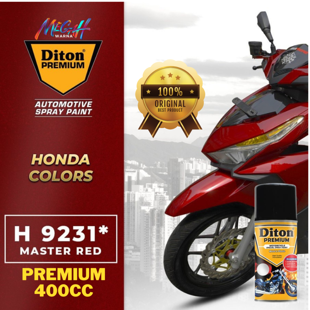 Jual Pilox Pilok Diton Premium Merah Honda Master Red 9231 Not Samurai ...