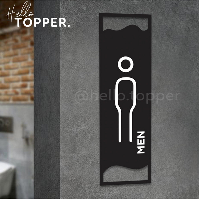Jual Sign Label Akrilik Toilet Pria | Men Toilet Sign Acrylic Modern ...