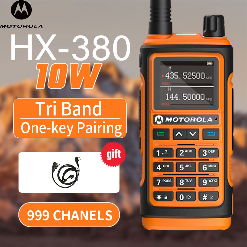 Jual HT MOTOROLA HX-380 Walkie talkie radio dua arah jarak panjang 10W 999 Channel VHF/UHF ...