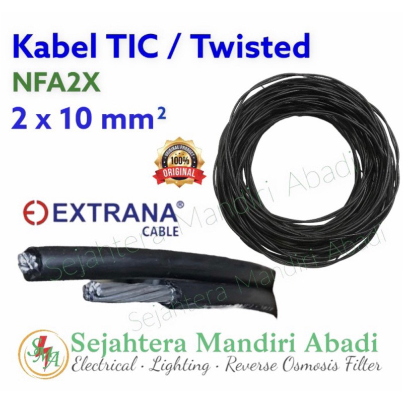 Jual Kabel TIC 2x10 PLN Twist SR Twisted NFA2X Isi 2 Aluminium | Shopee ...