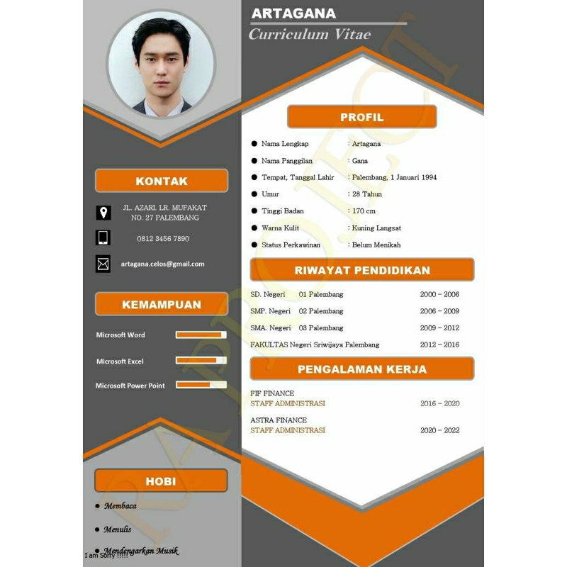 Jual CV Kerja, Curriculum Vitae, Daftar Riwayat Hidup, CV Keren, CV ...