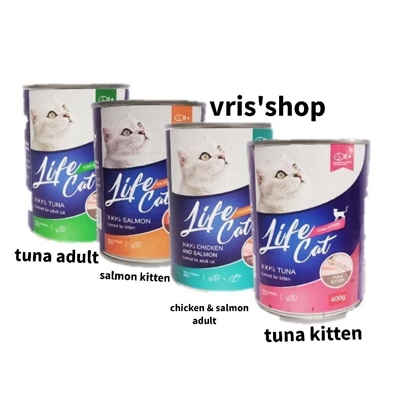 Jual Life Cat 400gr Kitten Adult Cat Food Tuna Chicken Salmon Daging ...