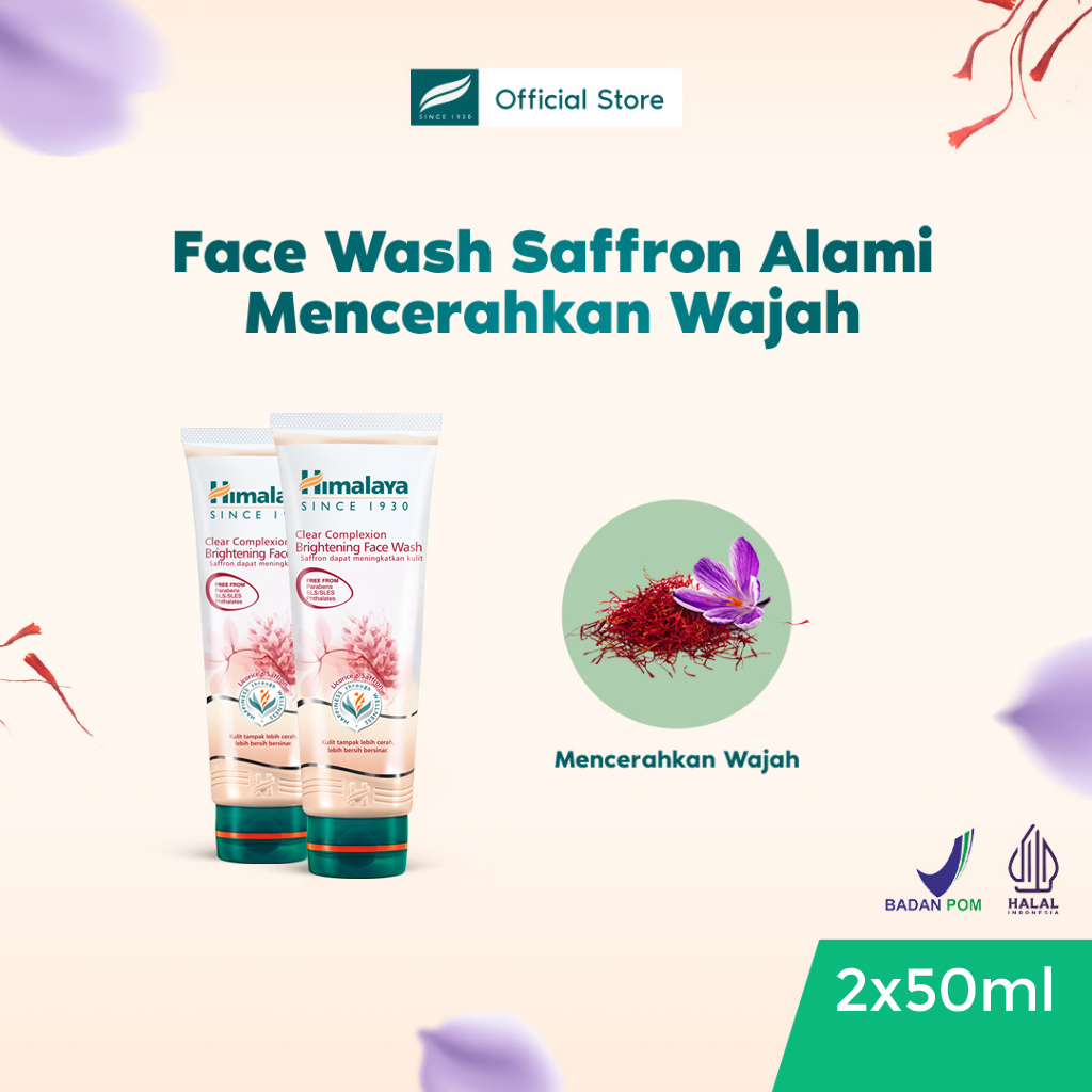 Jual ( Bundle isi 2 ) Himalaya Complexion Brightening Face Wash 50ml ...