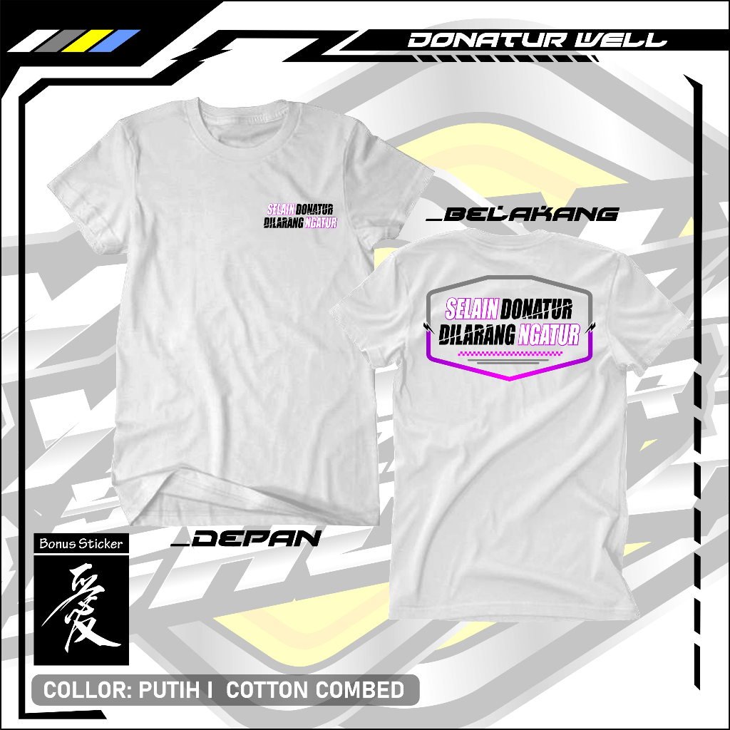 Jual Kaos SELAIN DONATUR DILARANG NGATUR | Shopee Indonesia