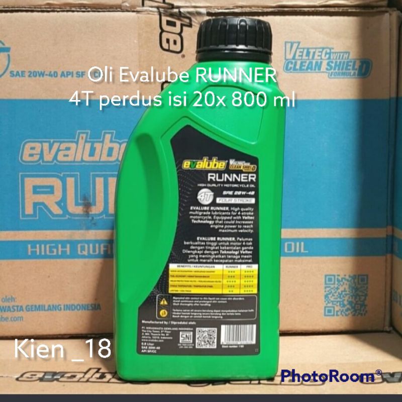 Jual Oli Evalube RUNNER 4T perdus isi 20x800 ml | Shopee Indonesia