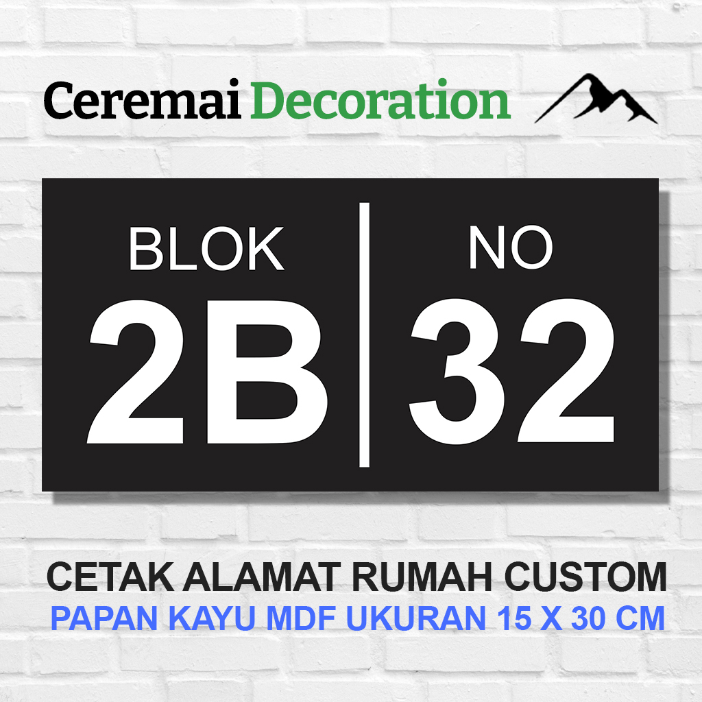 Jual CM DECOR - CUSTOM PLAT NOMOR BLOK RUMAH PAPAN ALAMAT PERUMAHAN ...