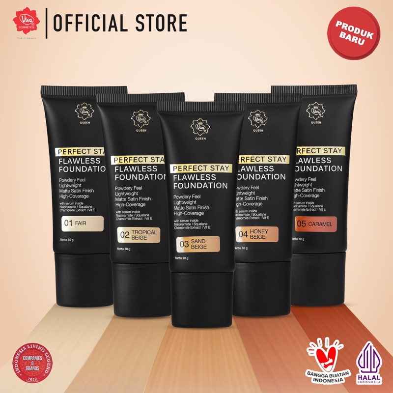 Jual Viva Queen Perfect Stay Flawless Foundation with SERUM ...