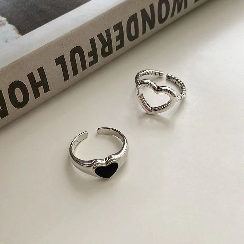 Jual Gray Lover - Ring Cincin Silver Simple Aesthetic Adjustable Model ...